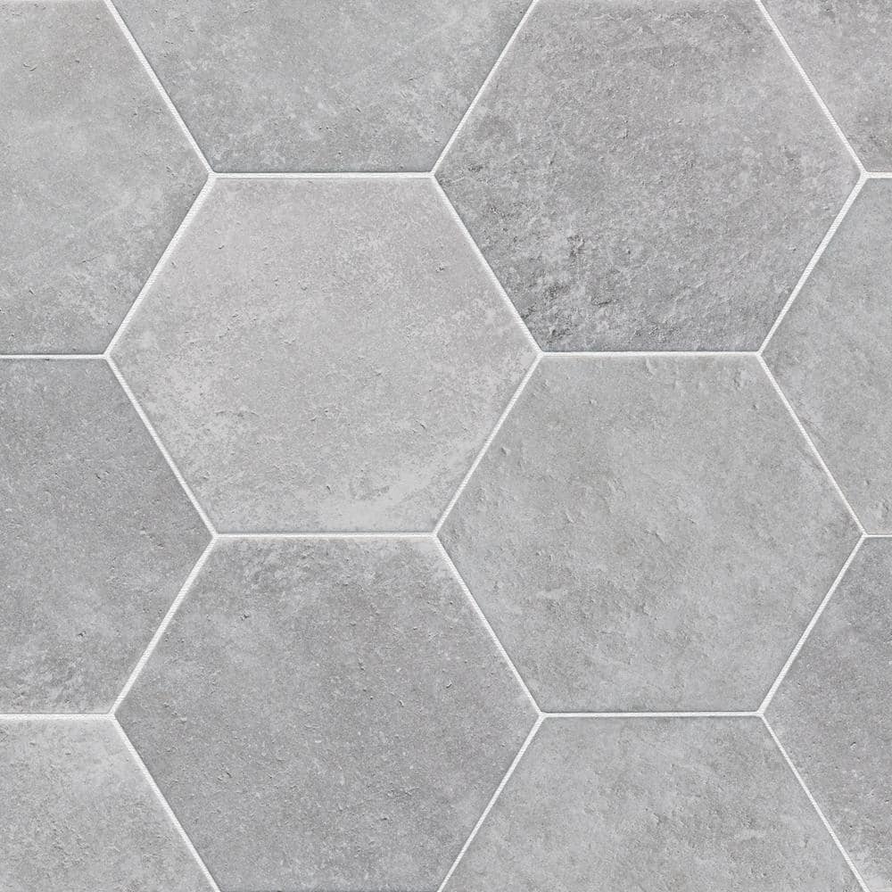 Reviews for MOLOVO Dakota Base Gray Hexagon 7.87 in. x 9.45 in. Matte ...