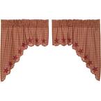 VHC BRANDS Primitive Star 36 in. L Cotton Swag Valance in Raven Khaki ...