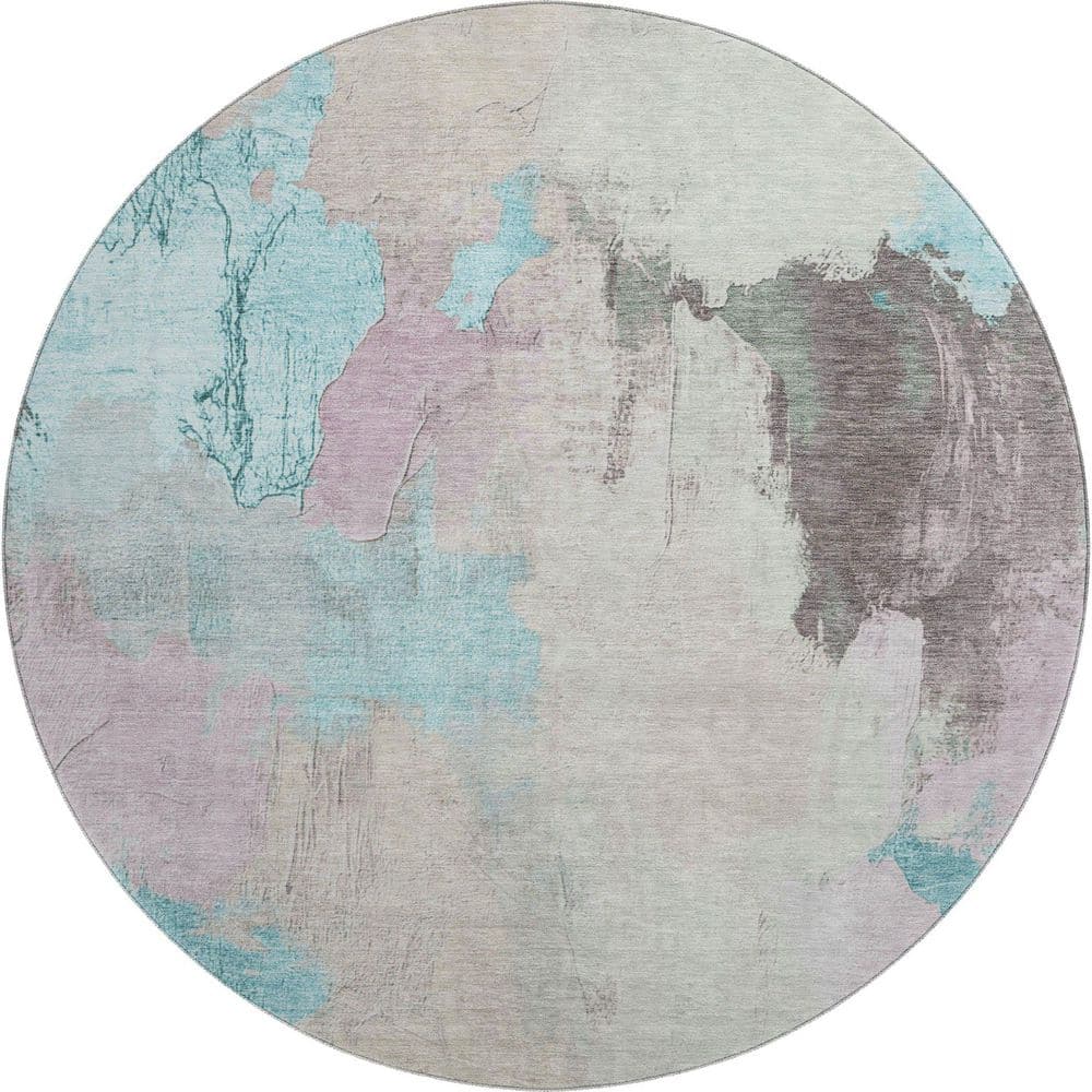 Addison Rugs Mayfield Premium Machine Washable Abstract AMF1968 Teal 8 ...