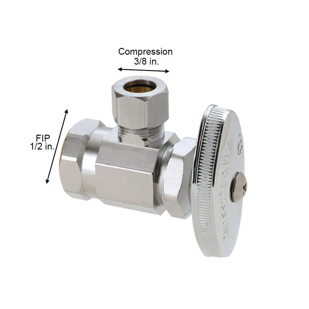 1/2 in. FIP Inlet x 3/8 in. Comp Outlet Multi Turn Angle Valve 3291314102253| eBay