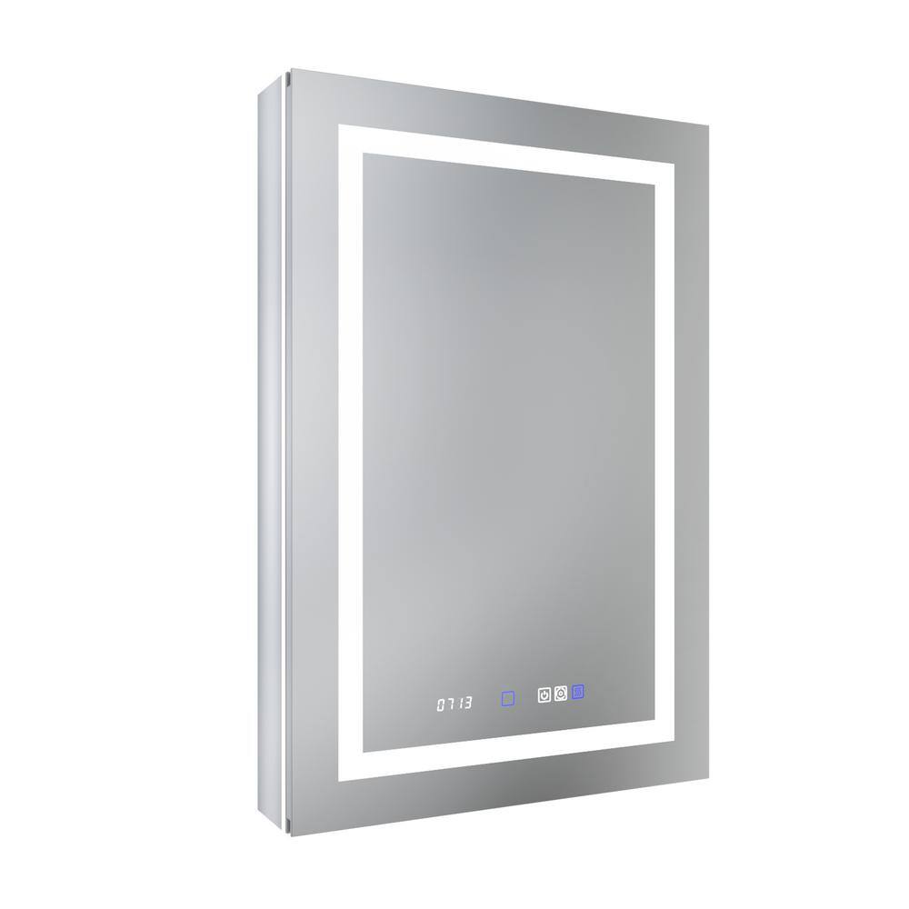 MEDUNJESS 24 in. W x 36 in. H Rectangular Silver Aluminum Recessed ...