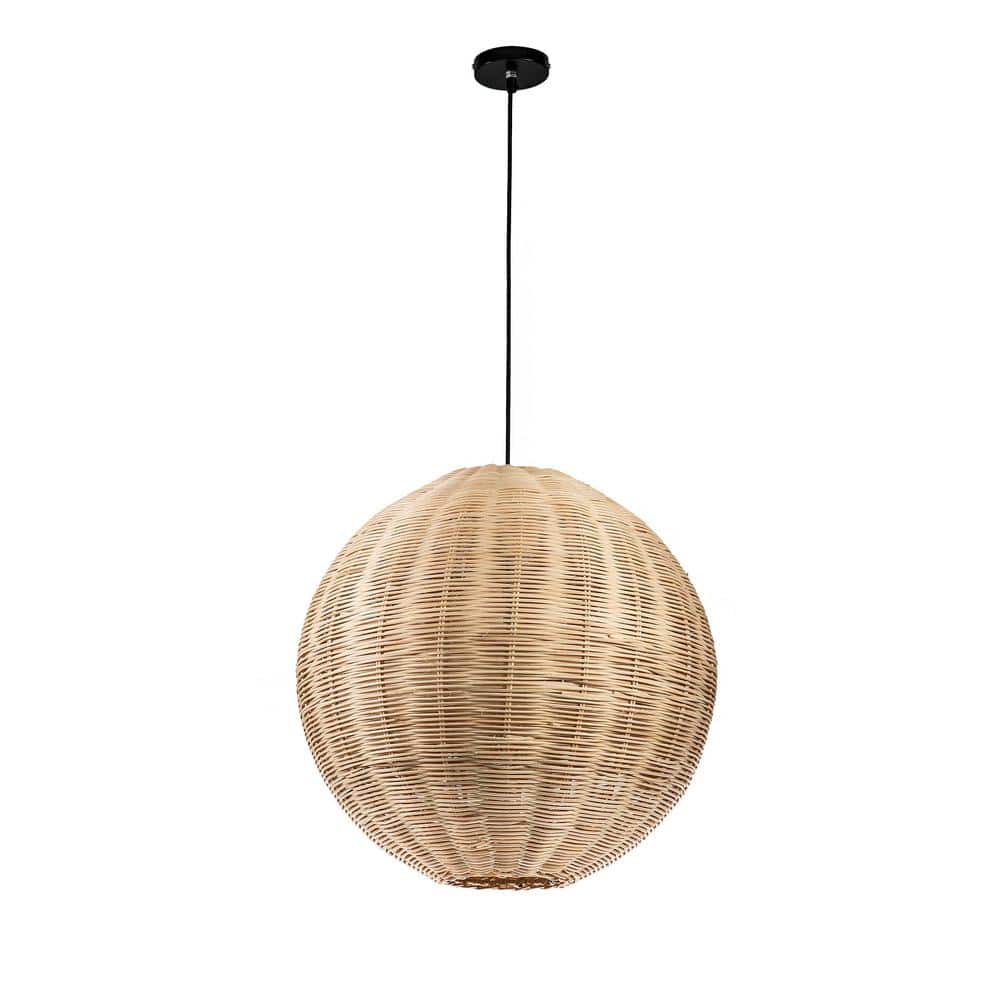ELE Light & Decor Nevaeh 1-Light Tan Pendant Design Pendant Light with ...