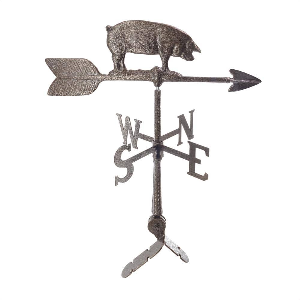 Montague Metal Products 24 in. Aluminum Pig Weathervane - Hammered ...