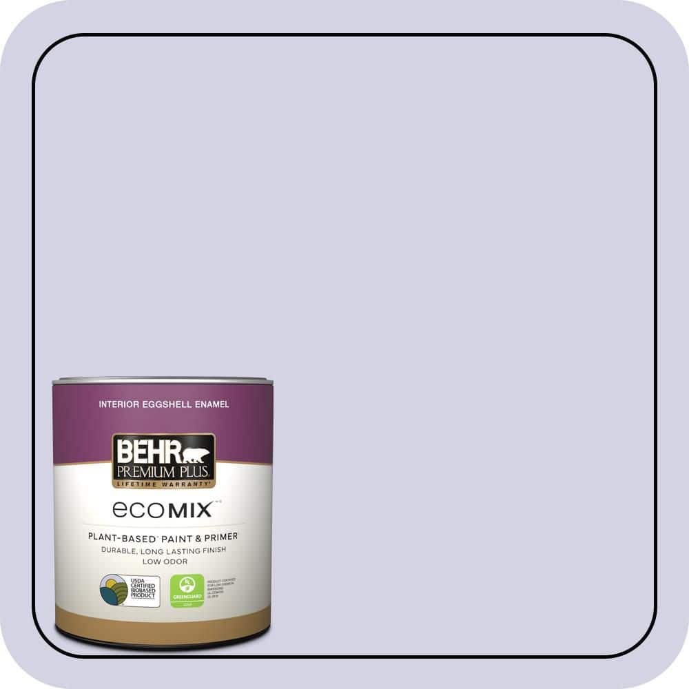 BEHR PREMIUM PLUS 1 qt. #M550-2 Lavender Memory Eggshell Enamel EcoMix ...