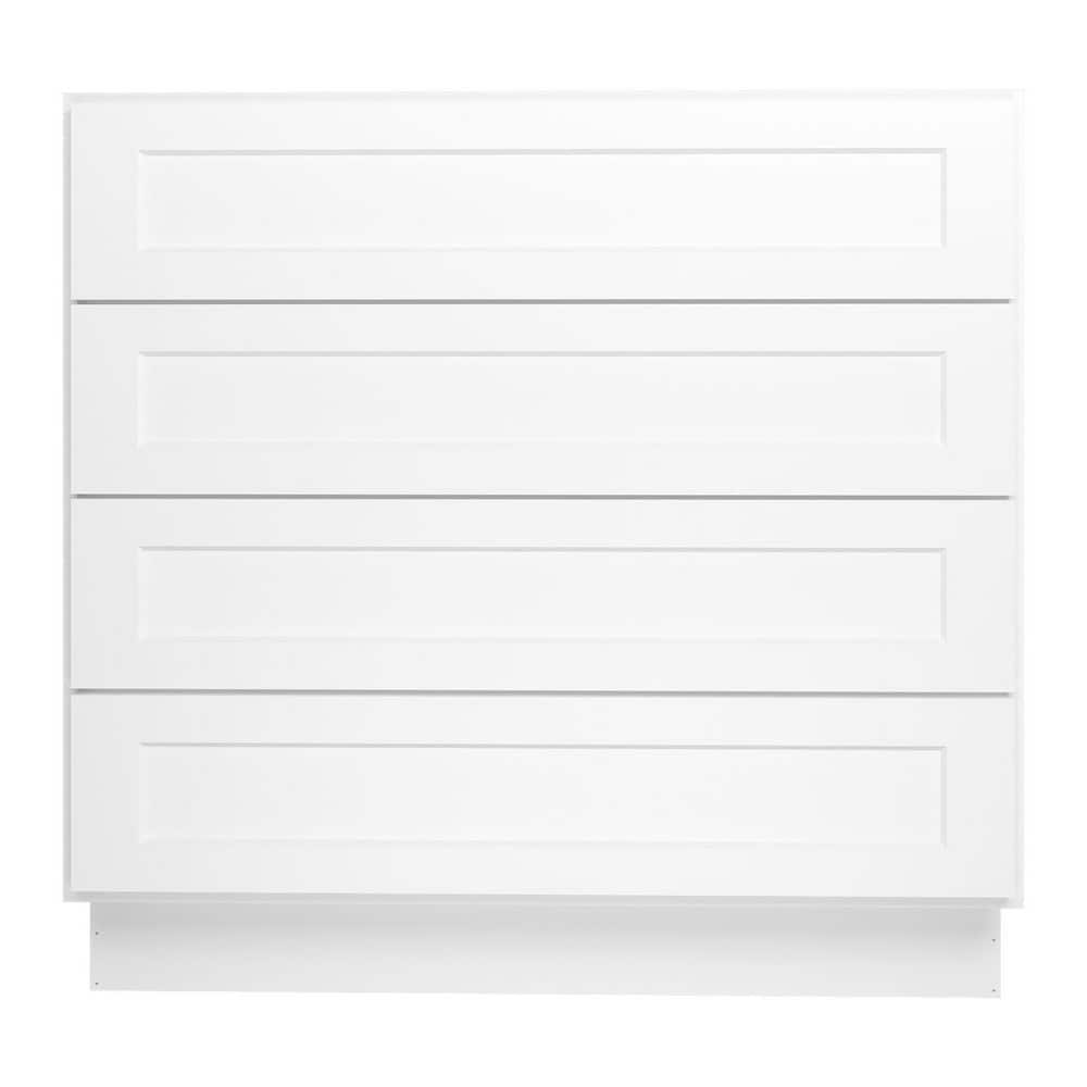 HOMEIBRO 36 in. W x 24 in. D x 34.5 in. H in Shaker White Plywood Ready ...