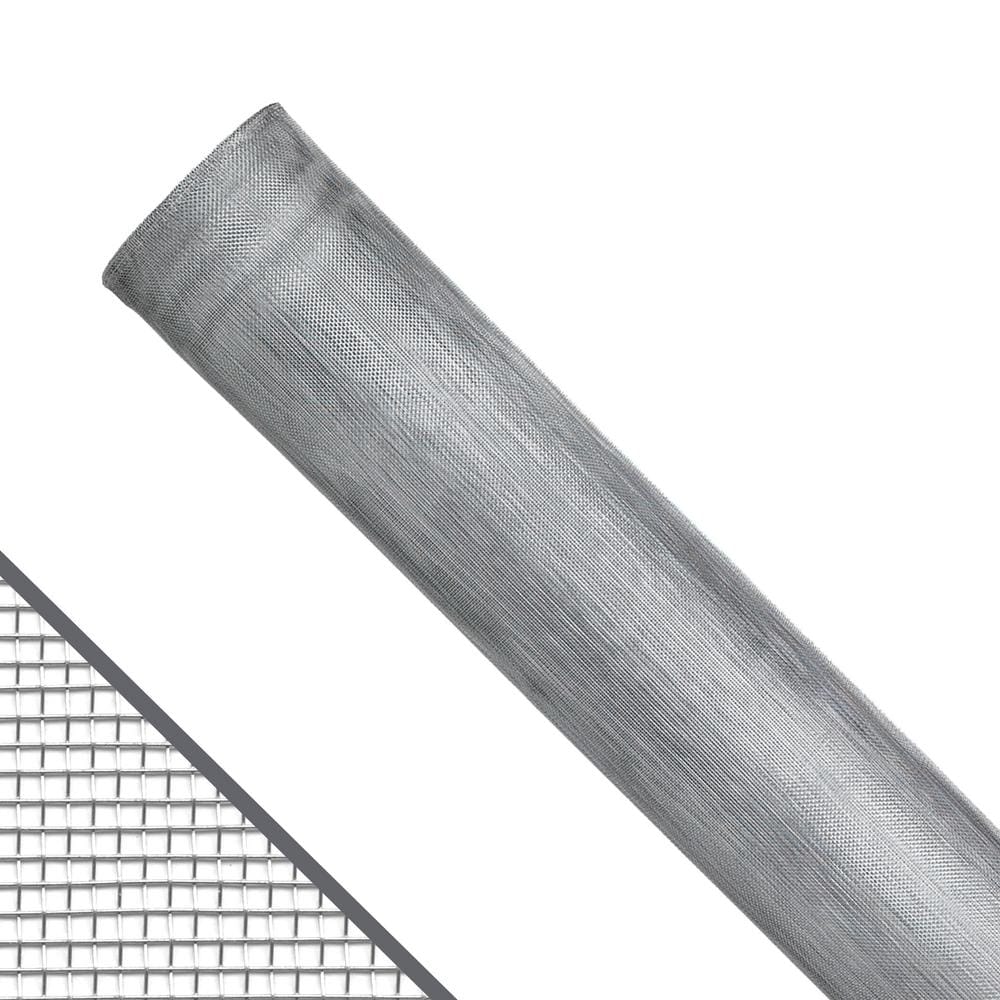 Saint-Gobain ADFORS 48 in. x 100 ft. Bright Aluminum Screen Roll for ...