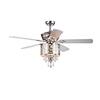 Jushua 52 in. Indoor Chrome Ceiling Fan (Optional Remoteand 2-Color ...