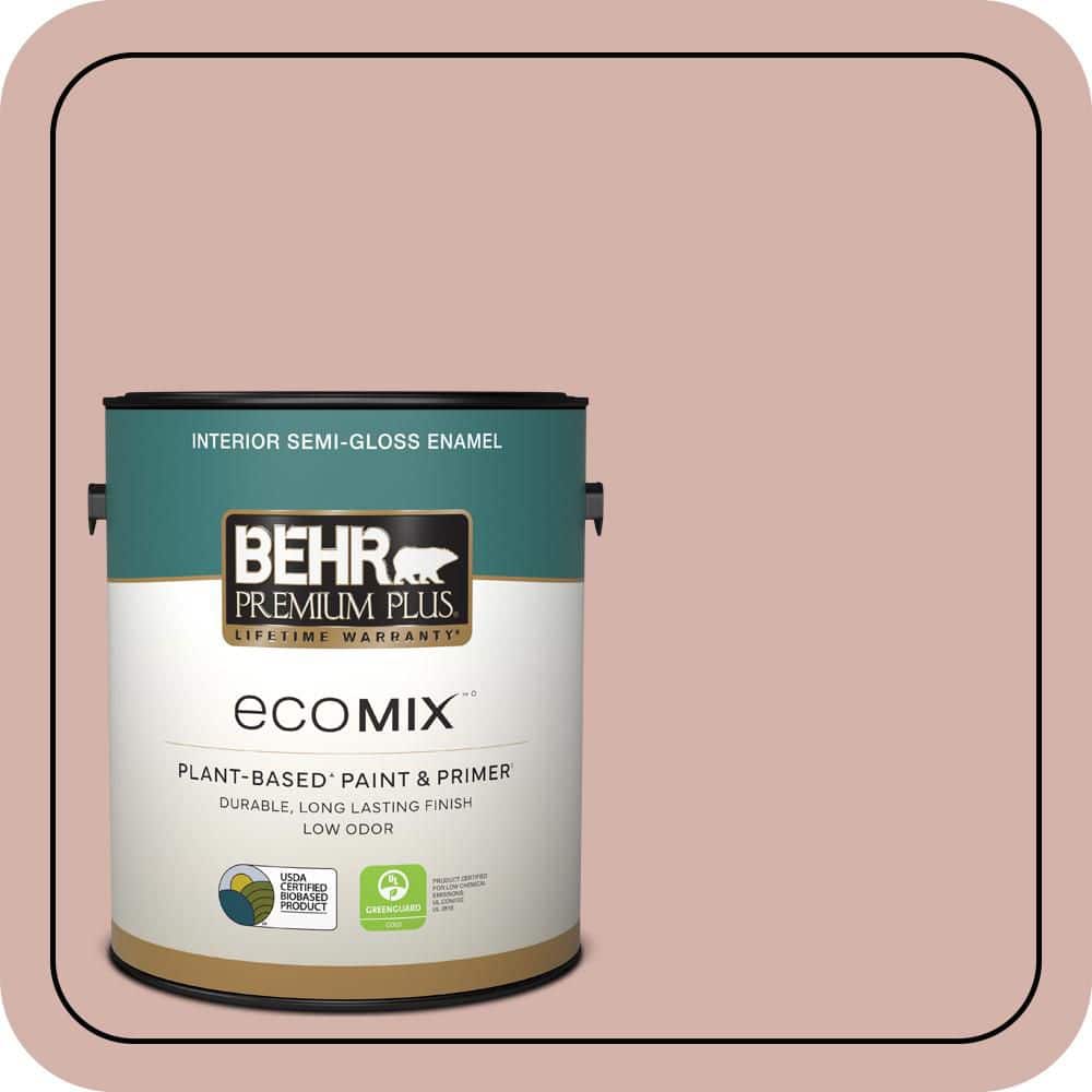 BEHR PREMIUM PLUS 1 gal. #S170-3 Castilian Pink Semi-Gloss Enamel ...