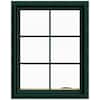 JELD-WEN 28 in. x 36 in. W-2500 Series Green Painted Clad Wood Right ...