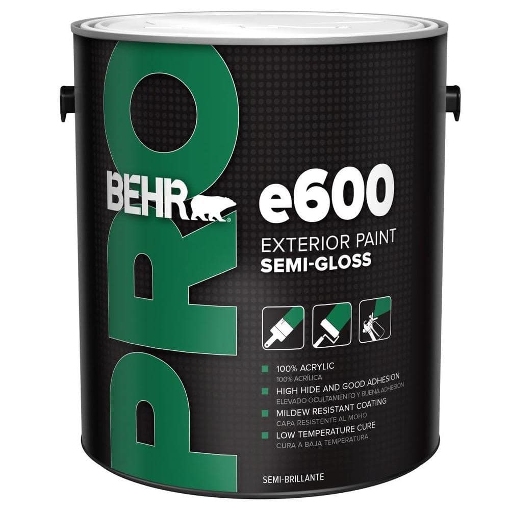 BEHR PRO 1 gal. e600 Deep Semi-Gloss Acrylic Exterior Paint PR67301 ...