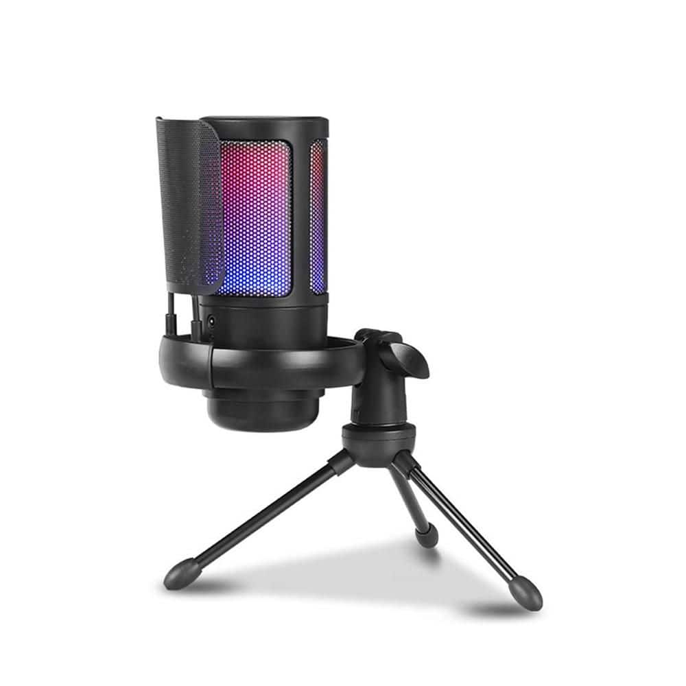 cenadinz Gaming USB Microphone for PC Condenser Mic w/Quick Mute/RGB ...