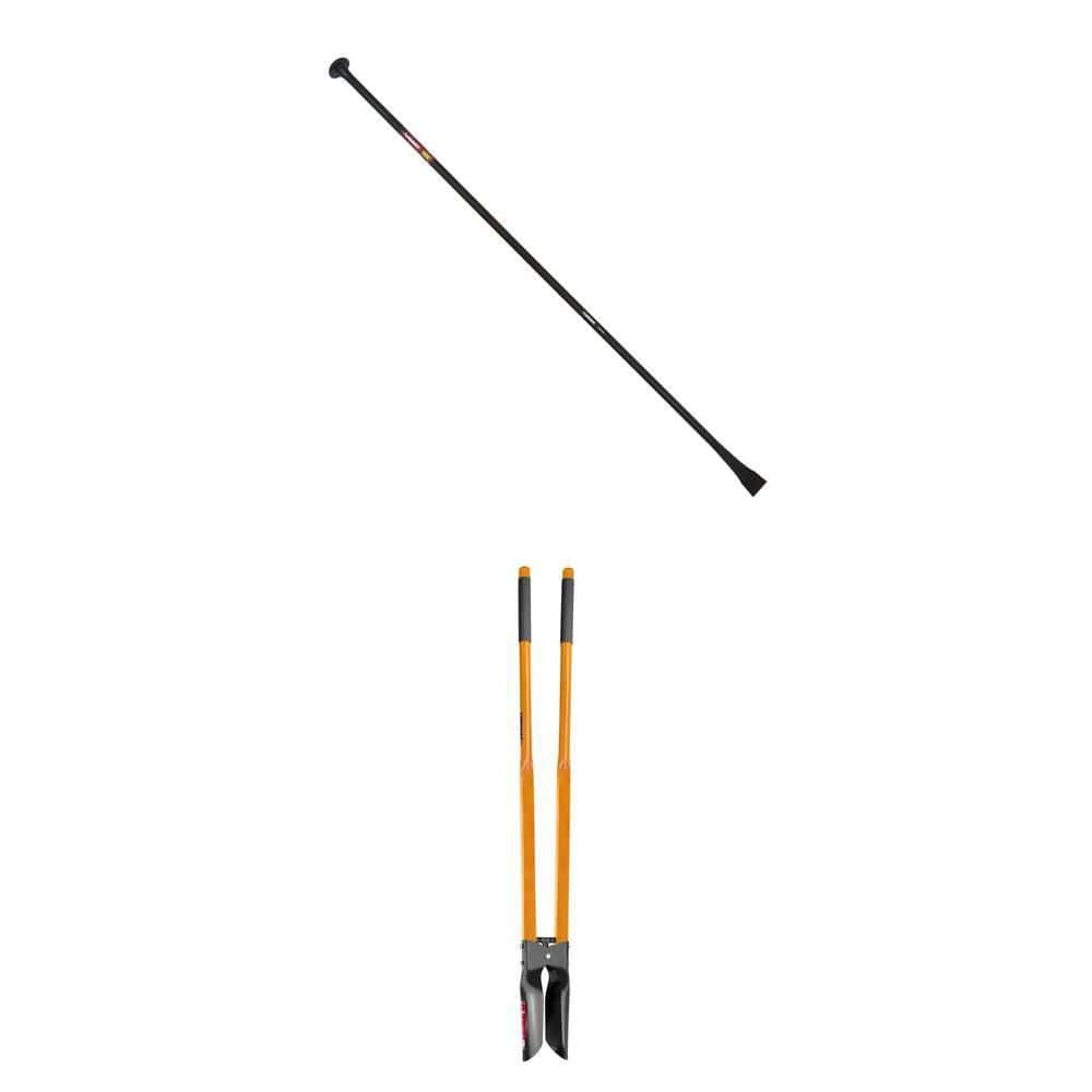 Husky 69 in. Post Hole Digger and Tamping Bar with 47 in. Wood Handle ...