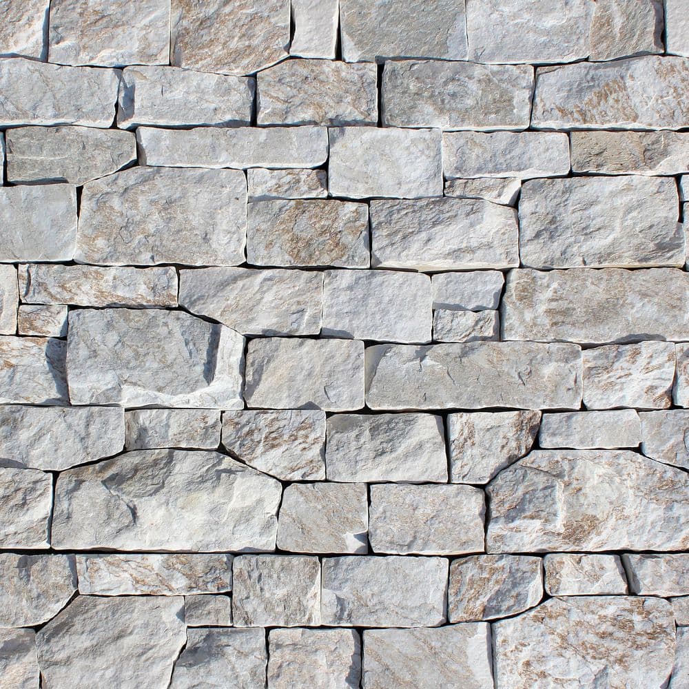 Bedrosians Jumbo Ledger 8 in. x 22 in. Slate Wired Mesh in Malibu White ...