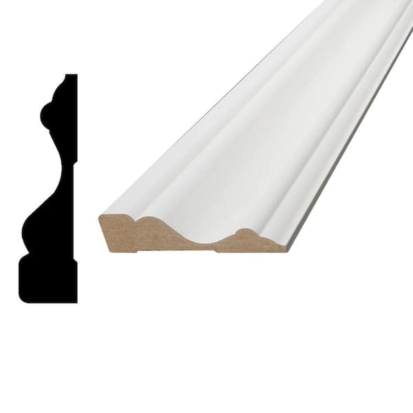 Alexandria Moulding 5/8 in. x 2-1/2 in. x 84 in. Primed MDF Casing ...
