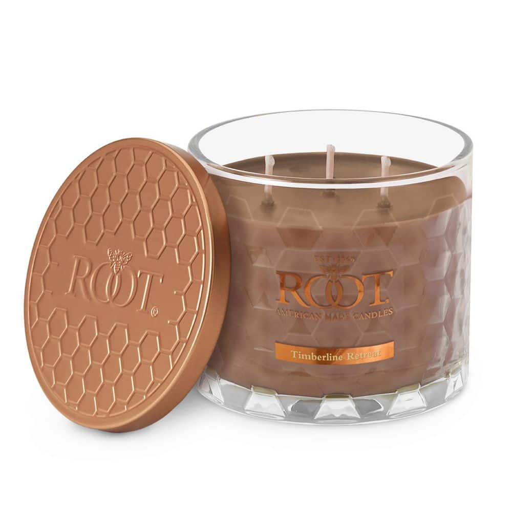 ROOT CANDLES 3 Wick Honeycomb Timberland Retreat Brown Scented Jar ...