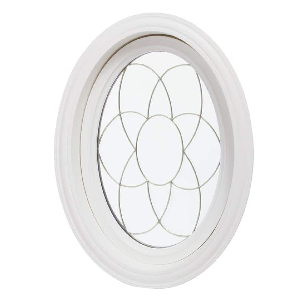 TAFCO WINDOWS 20 in. x 28.75 in. White Triple-Pane Insulated Glass Oval ...