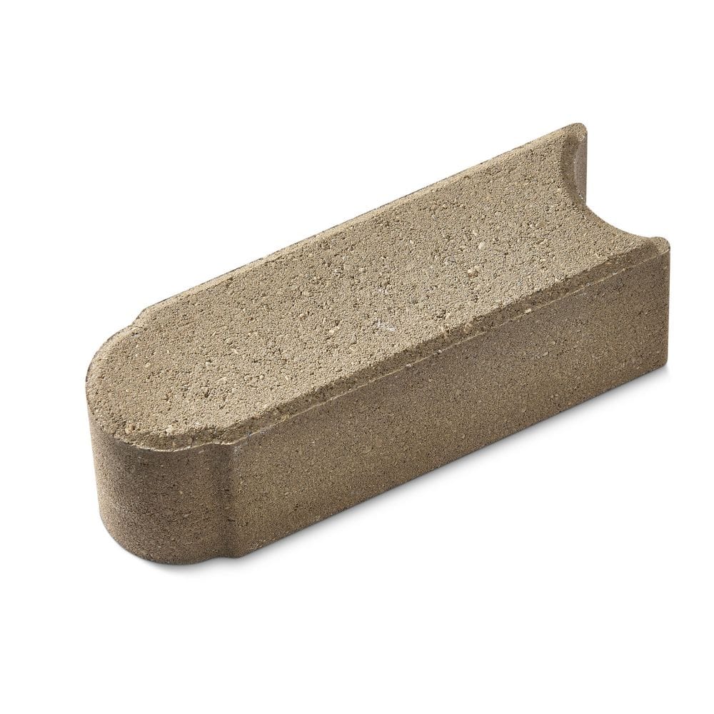 interlock Bullet 12.25 in. x 4 in. x 4 in. Wheat Concrete Edging (144 ...