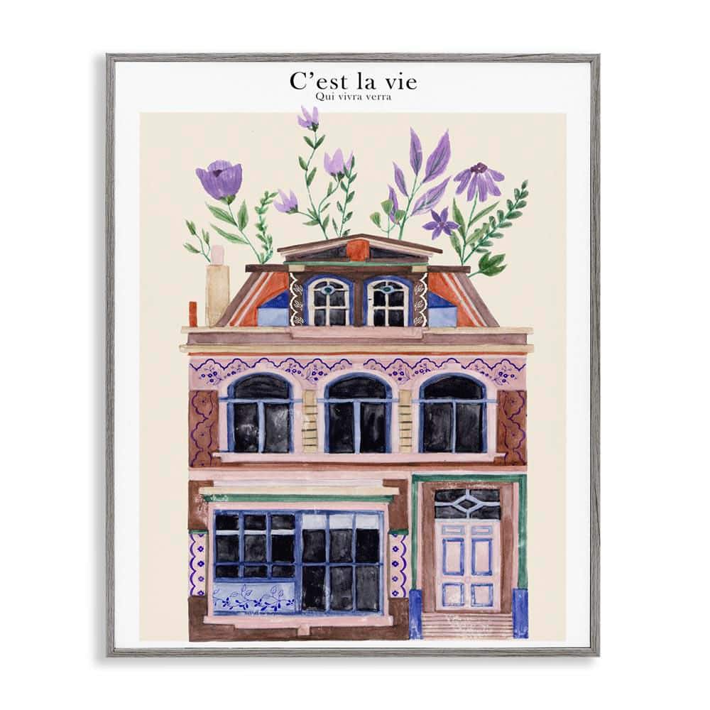 Stupell Industries Town Architecture with Blooms by Melissa Wang Gray ...