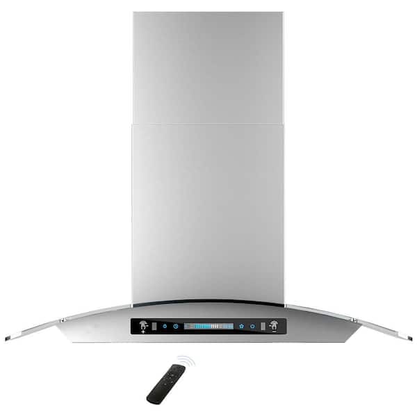 VIKIO PRO 36in. 600 CFM Ducted Wall Mount Range Hood in Stainless Steel ...
