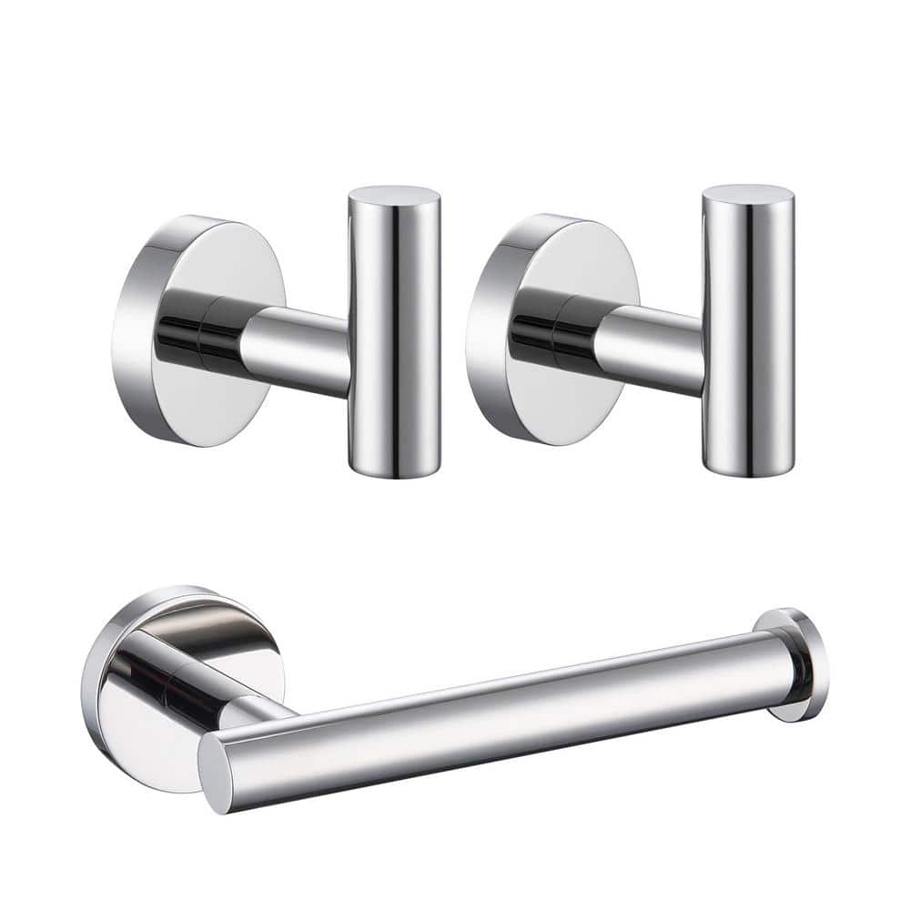 ruiling 3 -Piece Bath Hardware Set with Mounting Hardware in Polished ...