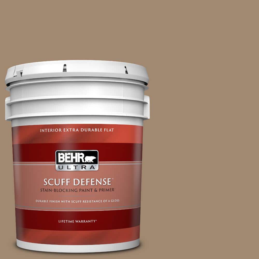 BEHR ULTRA 5 gal. #700D-5 Toffee Crunch Extra Durable Flat Interior ...