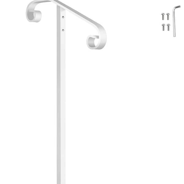 Afoxsos In-Ground Metal Stair Handrail Grab Rail for Steps Porch ...