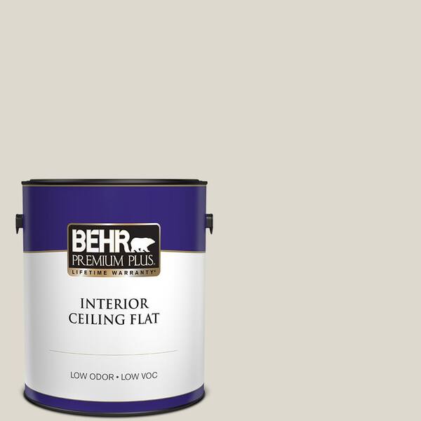 BEHR PREMIUM PLUS 1 gal. #N320-1 Campfire Ash Ceiling Flat Interior ...