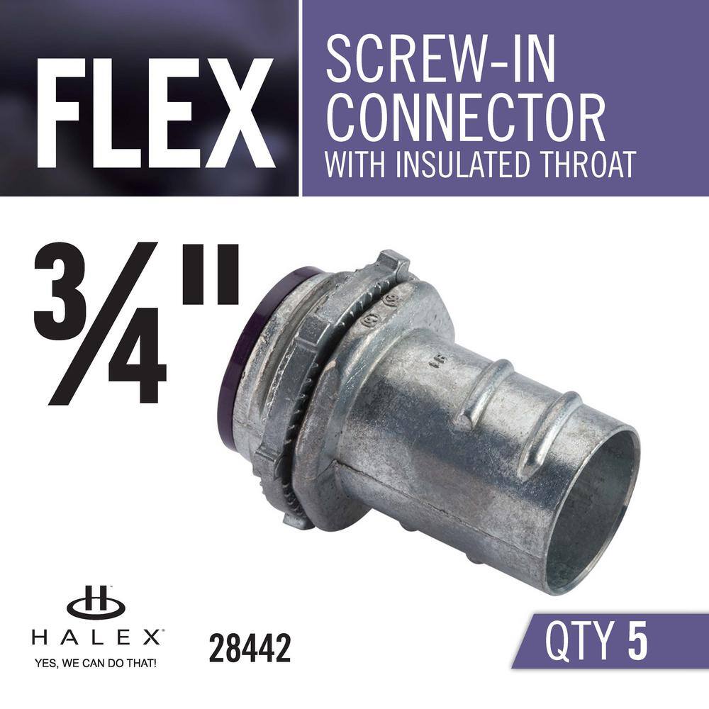 Buy 3/4 in. Flexible Metal Conduit (FMC) Screw-in Insulated Throat ...