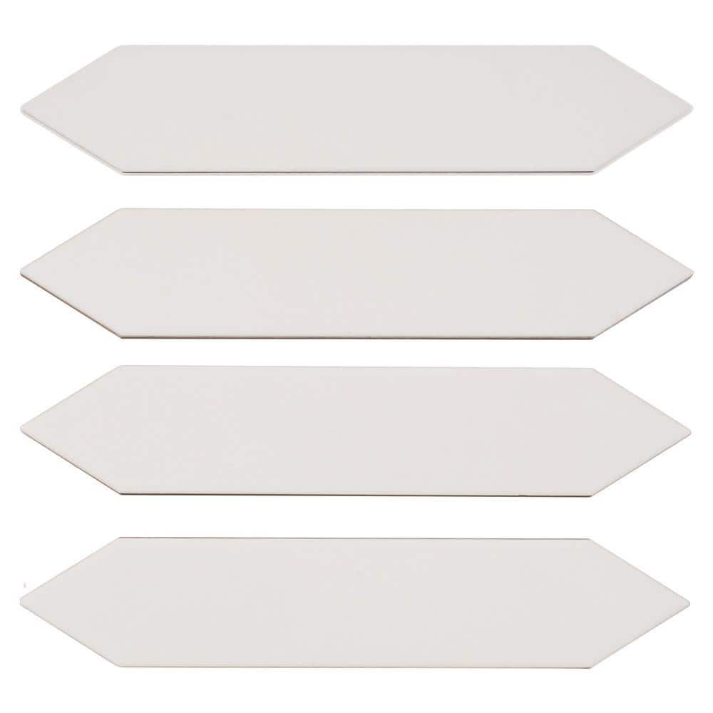 ANDOVA Concerto-Bowtie Capella 2 in. x 8 in. Glossy Ceramic Picket Wall ...