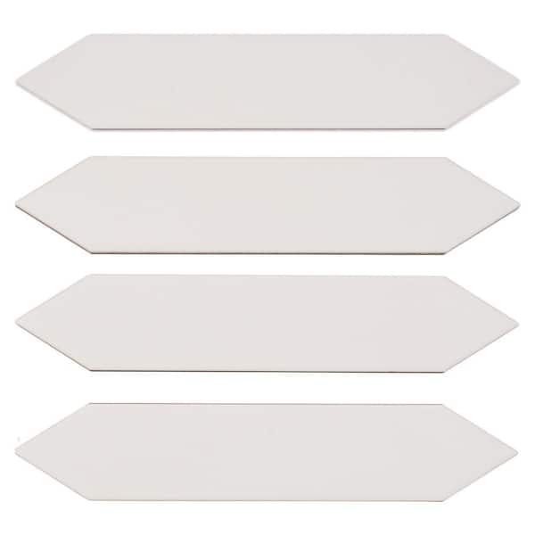 ANDOVA Concerto-Bowtie Capella 2 in. x 8 in. Glossy Ceramic Picket Wall ...