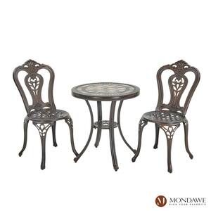 Hummingbird Antique Bronze 3-Piece Aluminum Outdoor Bistro Set HD3205 ...