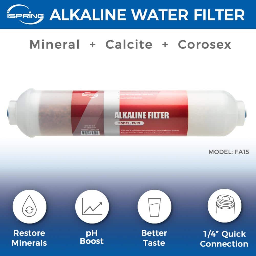 FA15 10 in. Inline 3-Layer Alkaline Replacement Water Filter Cartridge ...
