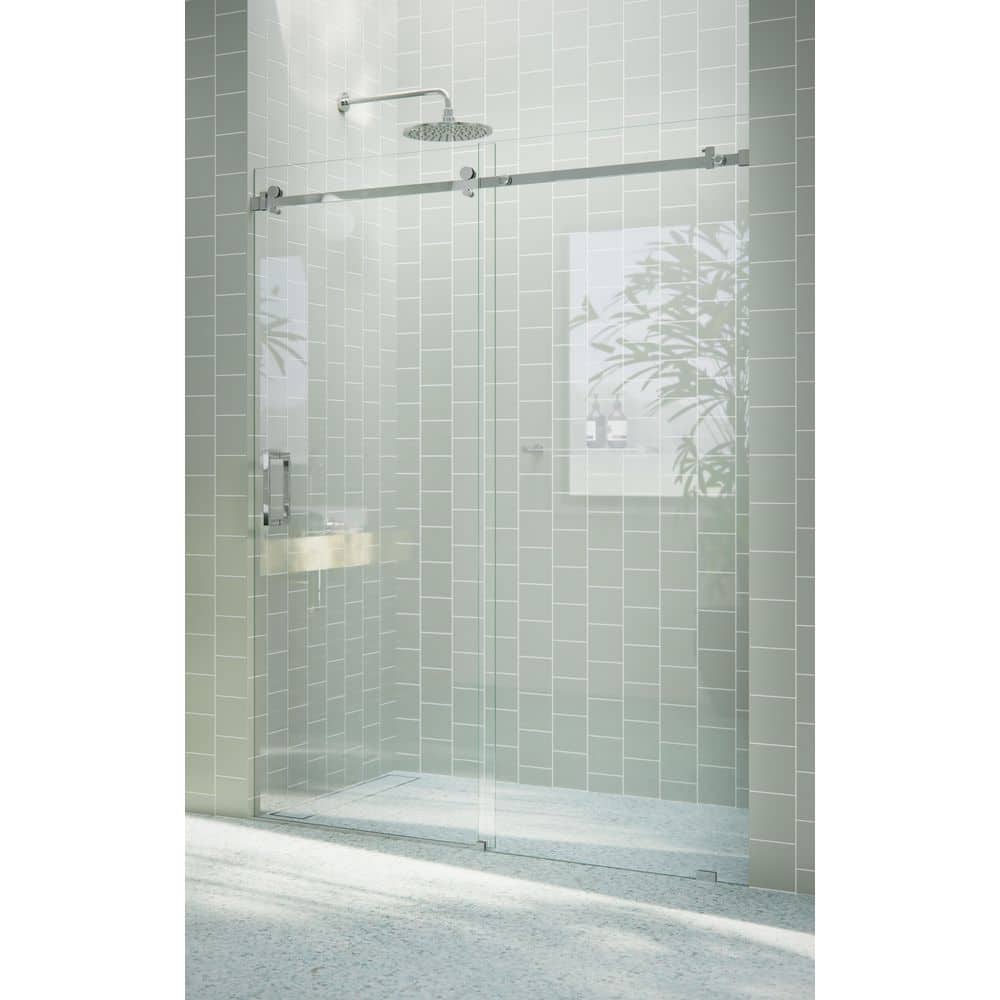Glass Warehouse Astro 60 in. W x 78 in. H Sliding Frameless Shower Door ...