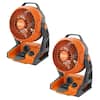 RIDGID 18V Cordless Hybrid Jobsite Fan 2-Pack (Tools Only) R860721B ...