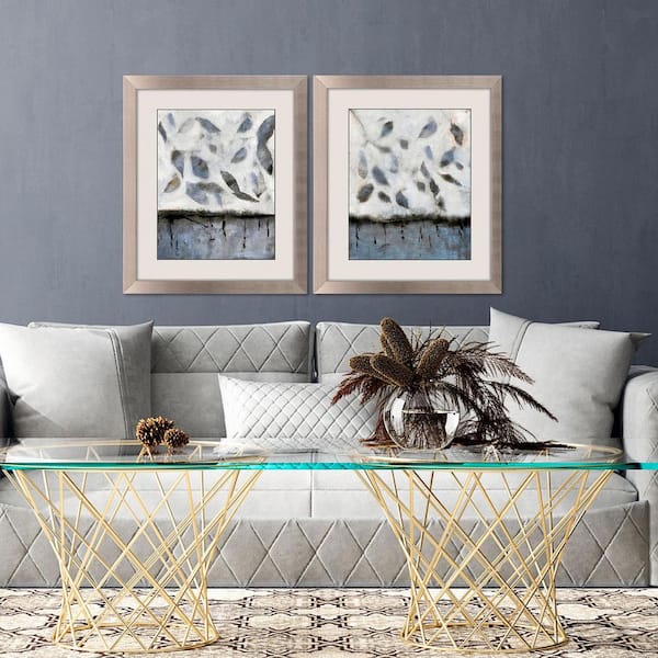 Paragon Bagnato 2 Piece Framed Giclee Abstract Art Print 28 in. x 24 in ...