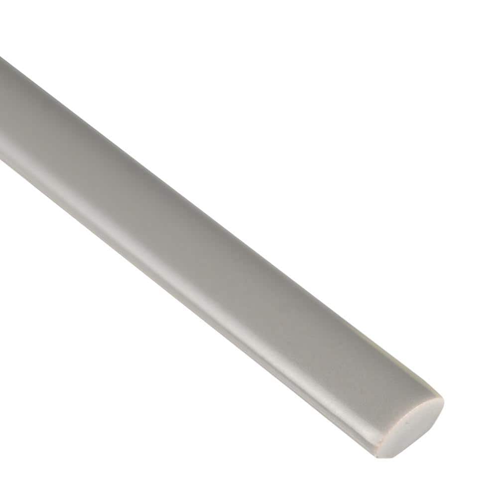 MSI Domino Gray Quarter Round Molding 0.6 in. x 12 in. Glossy Ceramic ...