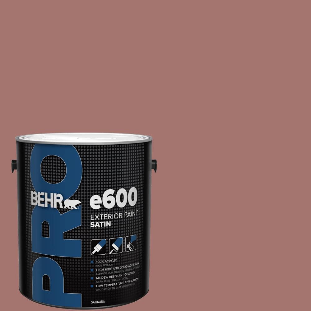 BEHR PRO 1 gal. #MQ1-17 Autumn Russet Satin Exterior Paint PR64301 ...