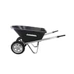 True Temper 6 cu. ft. Poly Wheelbarrow with Total Control Handles RP6TC14