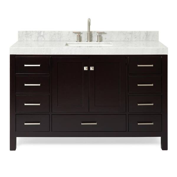 ARIEL Cambridge 54 in. W x 22 in. D x 36.5 in. H Single Sink ... ARIEL Cambridge 54 in. W x 22 in. D x 36.5 in. H Single Sink ...