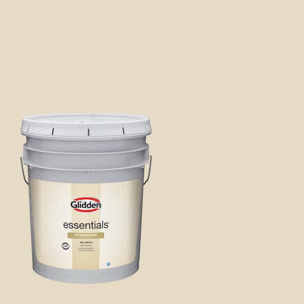 Glidden Essentials 5 gal. PPG1103-2 Almond Paste Semi-Gloss Exterior ...